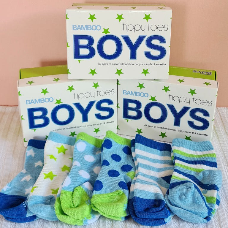 Tippy Toes Baby Socks - Bamboo Boys – Zoey DeZigns